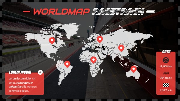 WORLD MAP RACETRACK