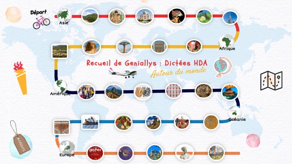 Recueil Geniallys Dictées HDA Autour du monde