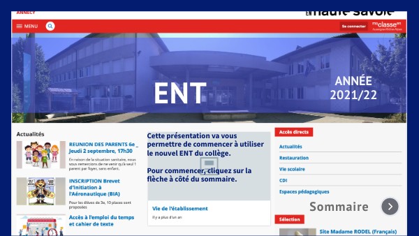 Formation ENT Elèves et Parents