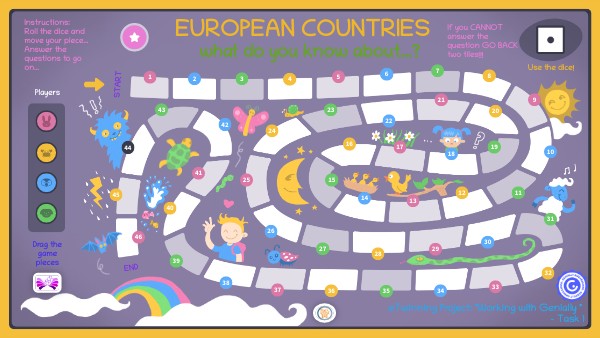 BOARD GAME: European Countries - eTwinning Project