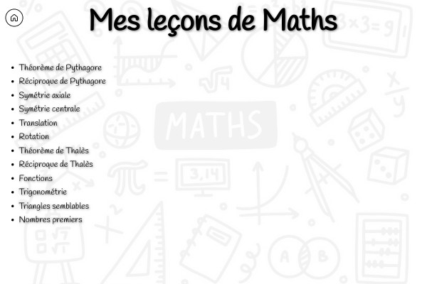 Leçons de Maths