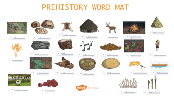 PREHISTORY WORD MAT