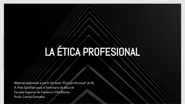 Ética profesional