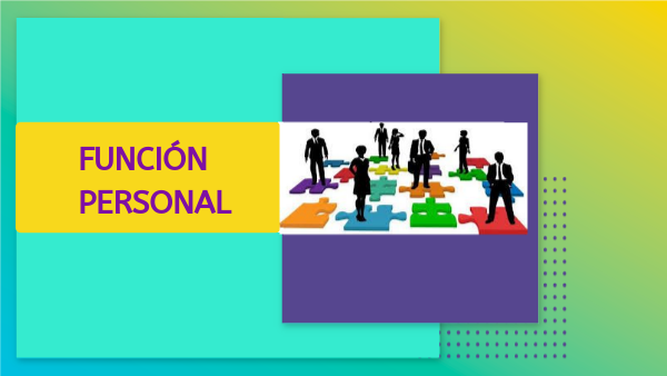 Función Personal