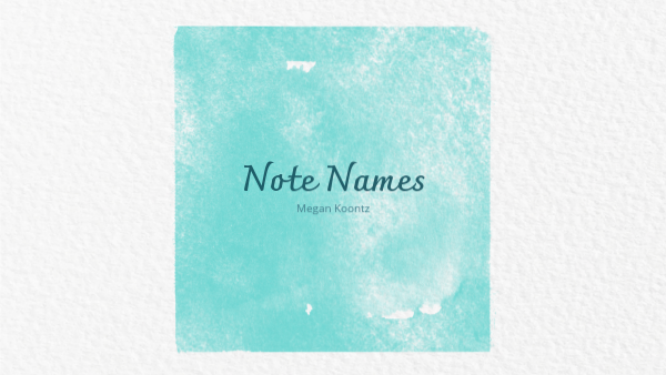 Note Names note-names