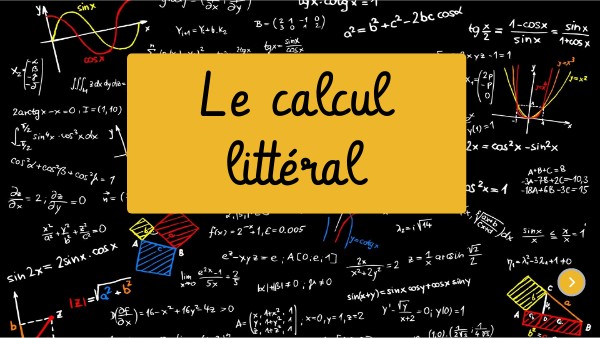 Calcul littéral 4ème