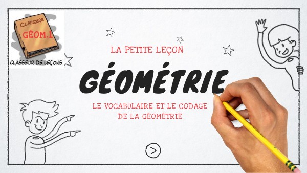 Géom.1 Le vocabulaire et le codage en géométrie.