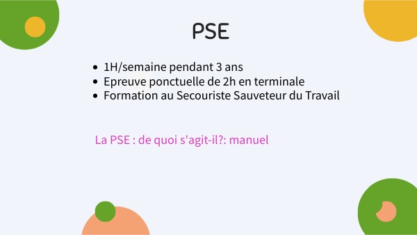 Présentation PSE