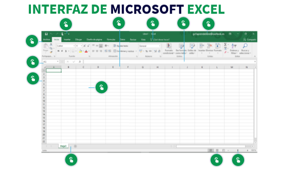 INTERFAZ DE MICROSOFT EXCEL