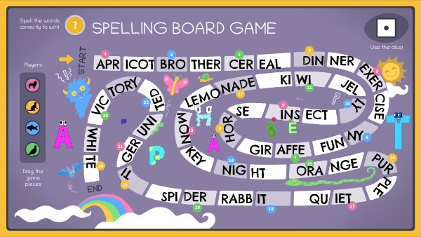 SPELLING BOARD GAME