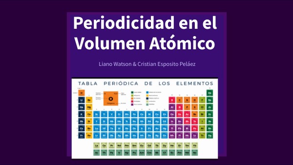 Periodicidad en el volumen atómico