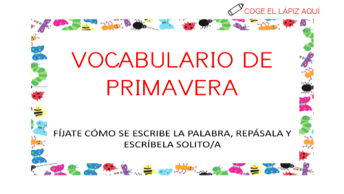 Vocabulario de primavera