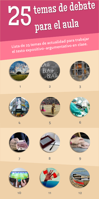 25 TEMAS DE DEBATE PARA EL AULA