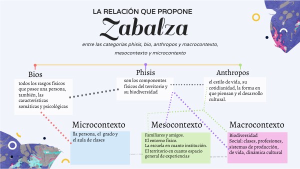 la relación que propone Zabalza