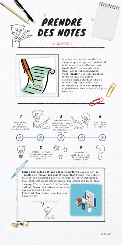 5 CONSEILS POUR PRENDRE DES NOTES