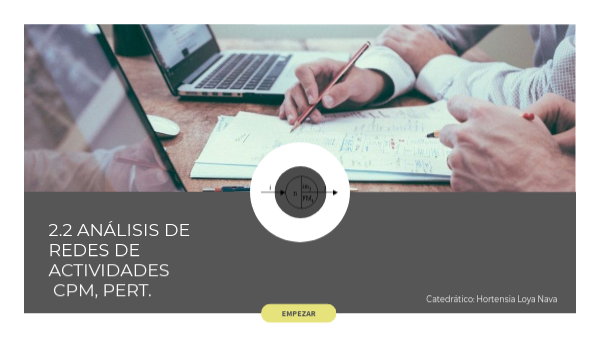 2.2 ANÁLISIS DE REDES DE ACTIVIDADES, CPM, PERT.