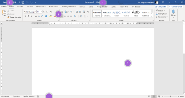 Ventana de Word 2016_EJEMPLO