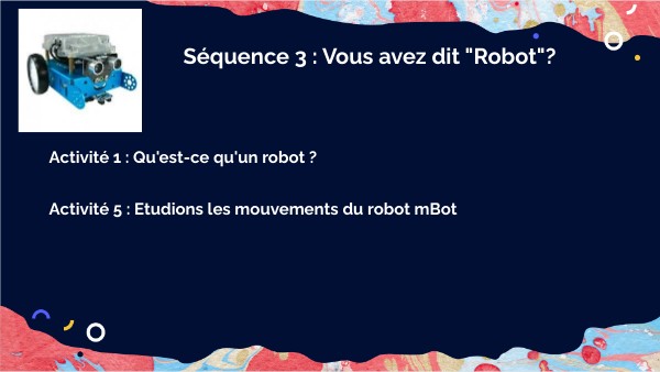 6ème - séquence 3 - Le robot