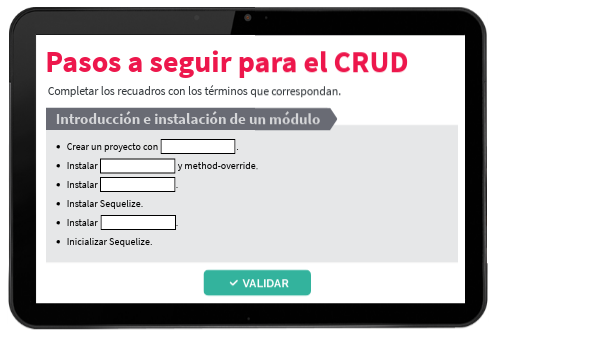 Pasos a seguir para el CRUD