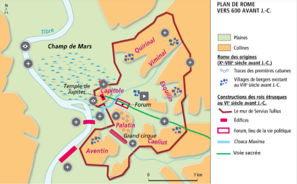 Plan de la Rome antique
