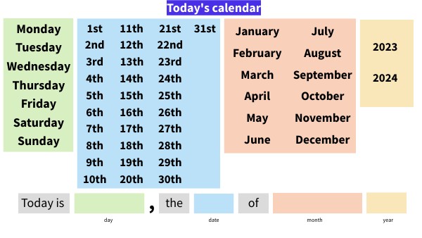interactive calendar