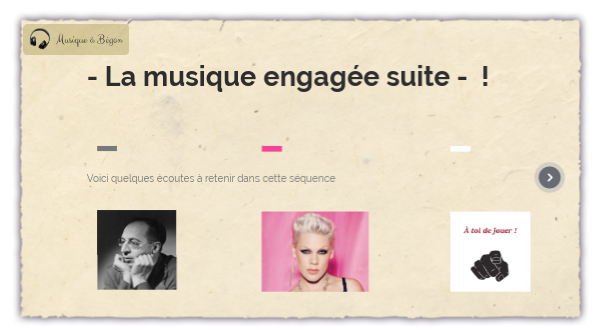BESOIN musique engagé 4ème Musique