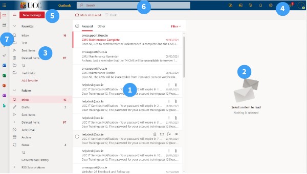 Outlook Online Interface