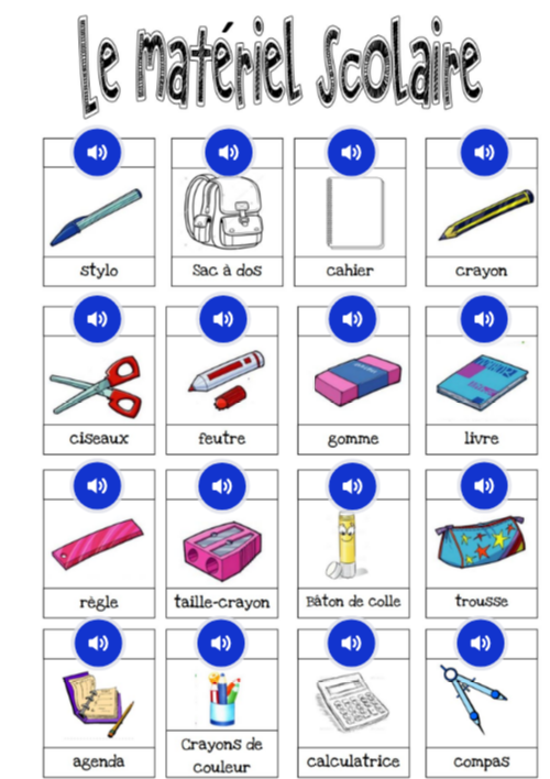 Le matériel scolaire by andres.garcia.castro1990 on Genially