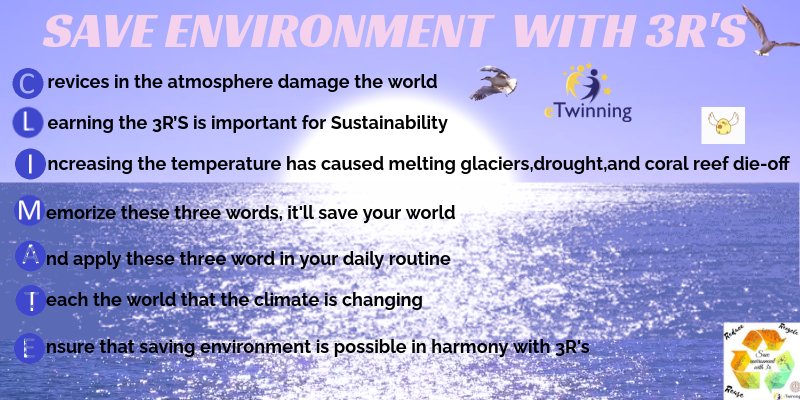 SAVE ENVIRONMENT WITH 3R'S