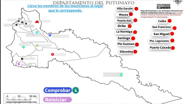 MAPA PUTUMAYO