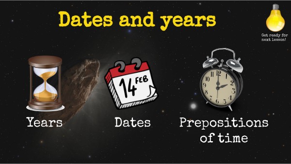 Dates and years in English