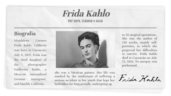 Presentation Frida Kahlo