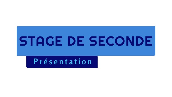 STAGE DE SECONDE
