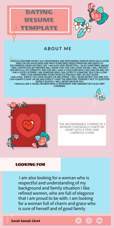 dating-resume-sarah-samah