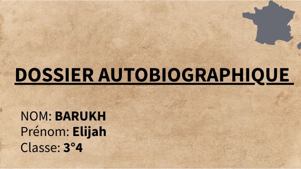 Dossier autobiographique 3°4