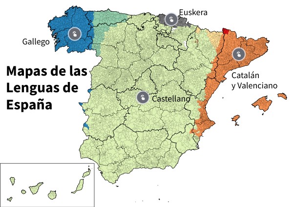 Mapa de las Lenguas Oficiales de España