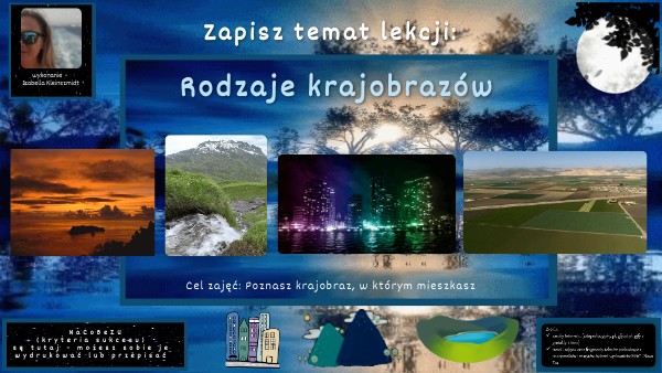 Rodzaje krajobrazów - lekcja multimedialna