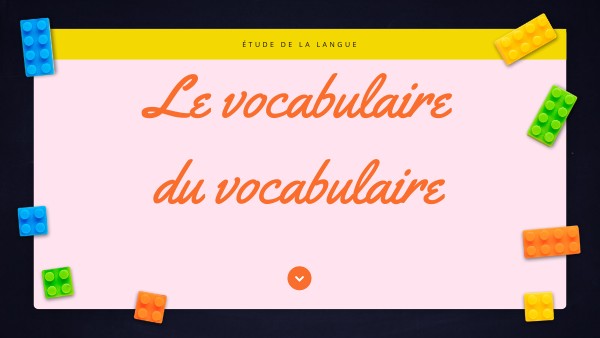 vocabulaire du vocabulaire