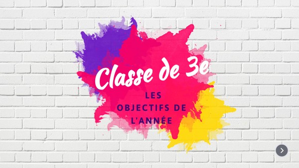 présentation classe de 3e