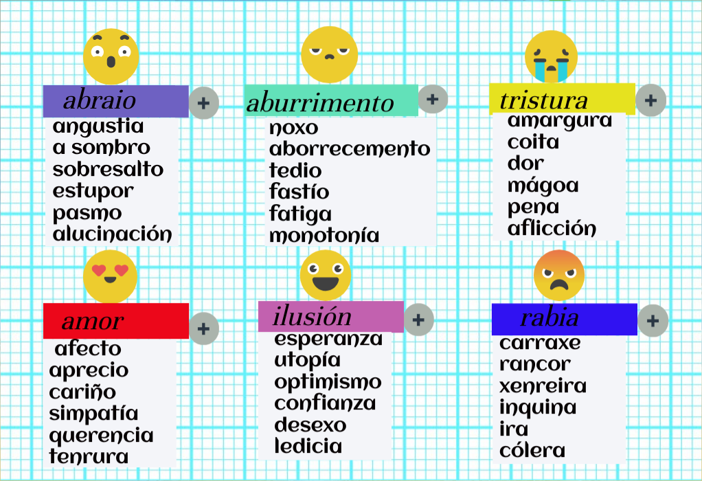 VOCABULARIO DAS EMOCIÓNS