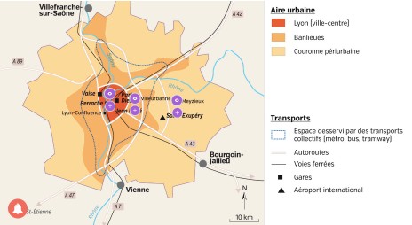 L'aire urbaine de Lyon