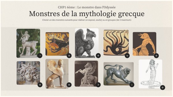 CHP1 6e Monstres exposés