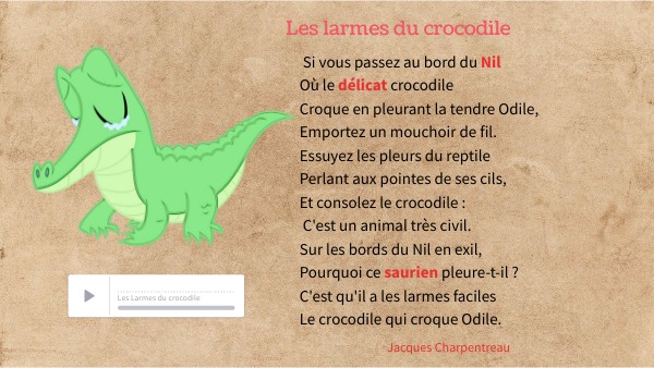 Les larmes du crocodile