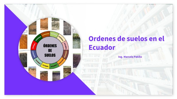 14. Ordenes de suelos en Ecuador