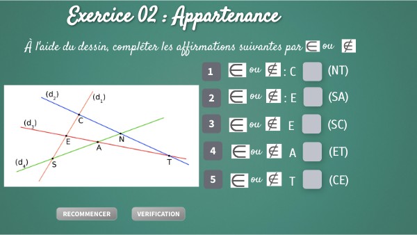 Exercice 02 : Appartenance