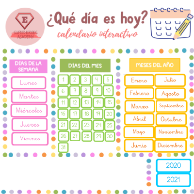 calendario interactivo rutinas