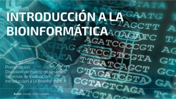 Introducción a la Bioinformática