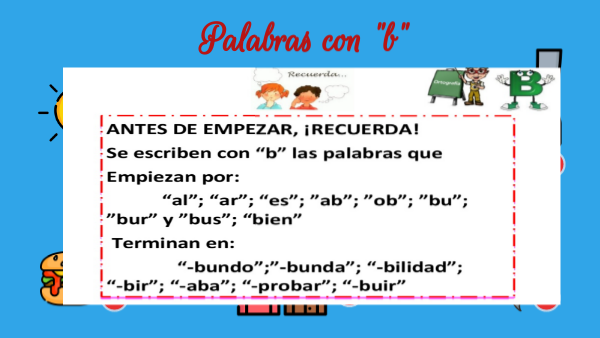 Palabras con "b"