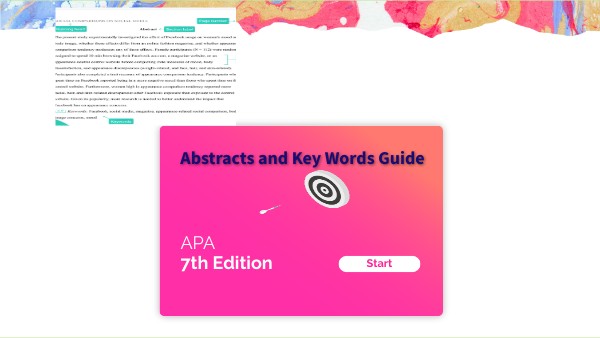 APA: abstracts & keywords