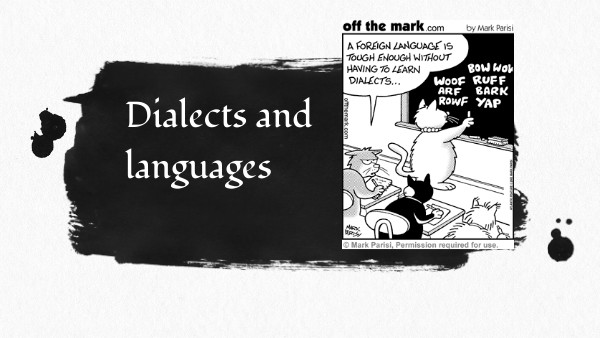 Dialect vs language